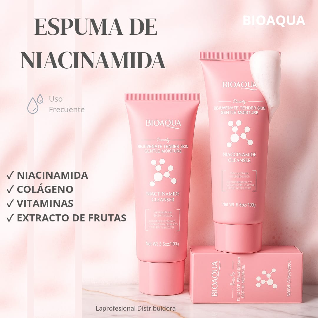 ESPUMA DE NIACINAMIDA BIOAQUA – La Profesional – Business & Estética ...