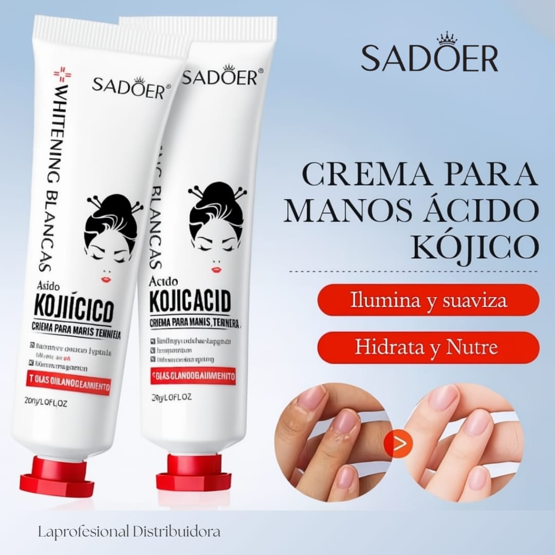 CREMA DE MANOS ACIDO KOJICO SADOER – La Profesional – Business & Estética – Córdoba, Arg
